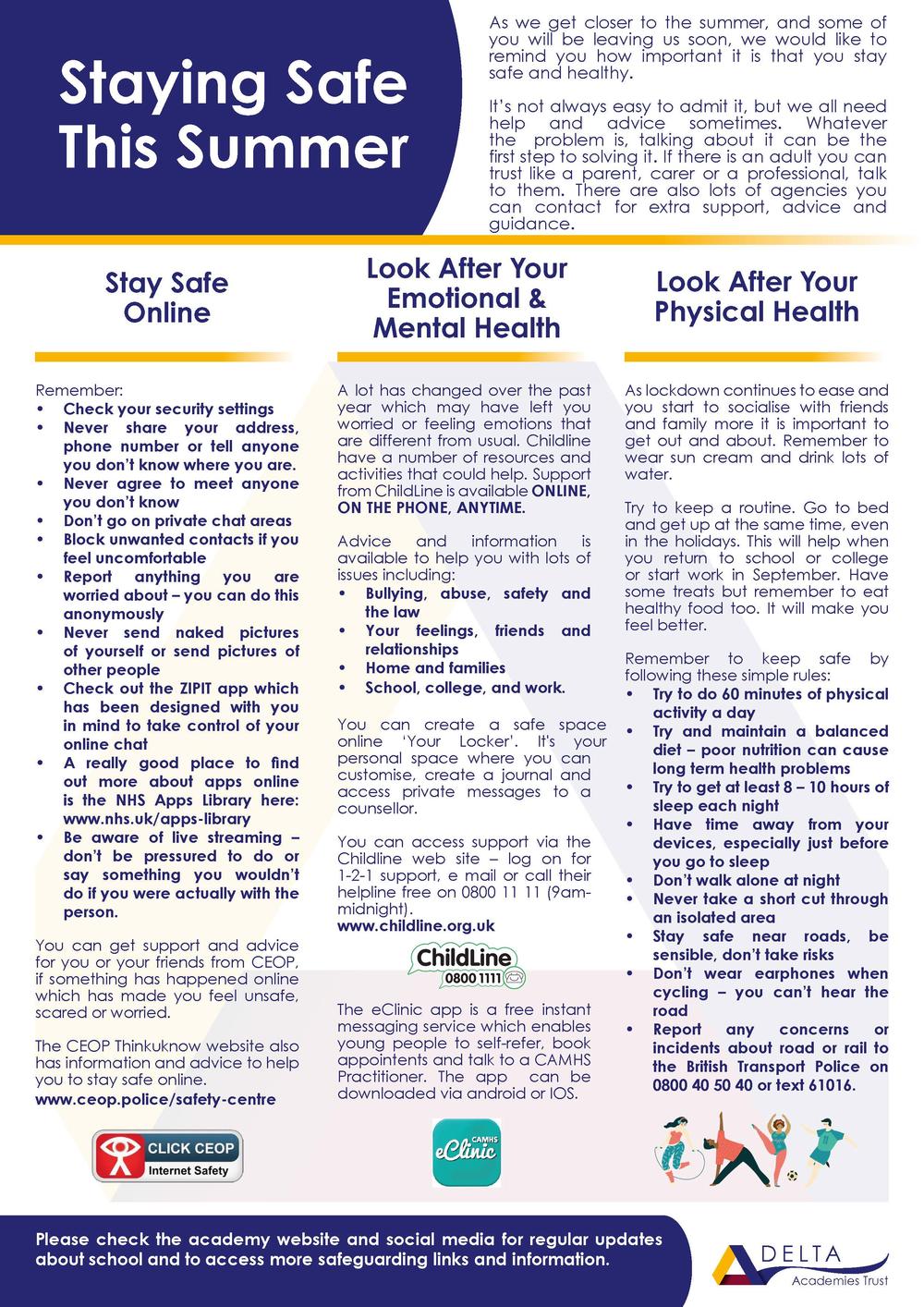 Staying Safe this Summer - De Warenne Academy